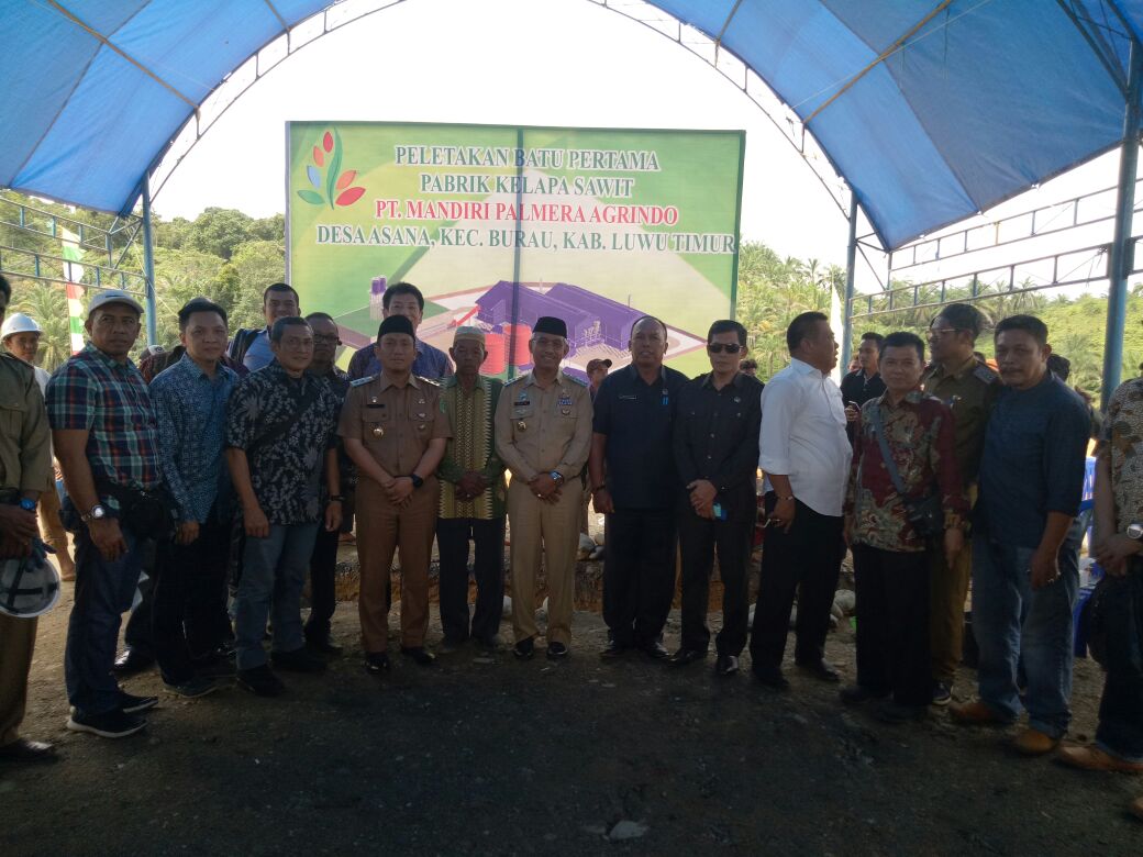 Amran Syam Hadiri Peletakan Batu Pertama Pembangunan PKS Milik PT MPA | Luwuraya.com